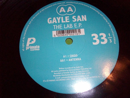 Gayle San ‎– The Lab E.P. - New 10" Single 2001 UK Primate Vinyl - Tec– Shuga Records