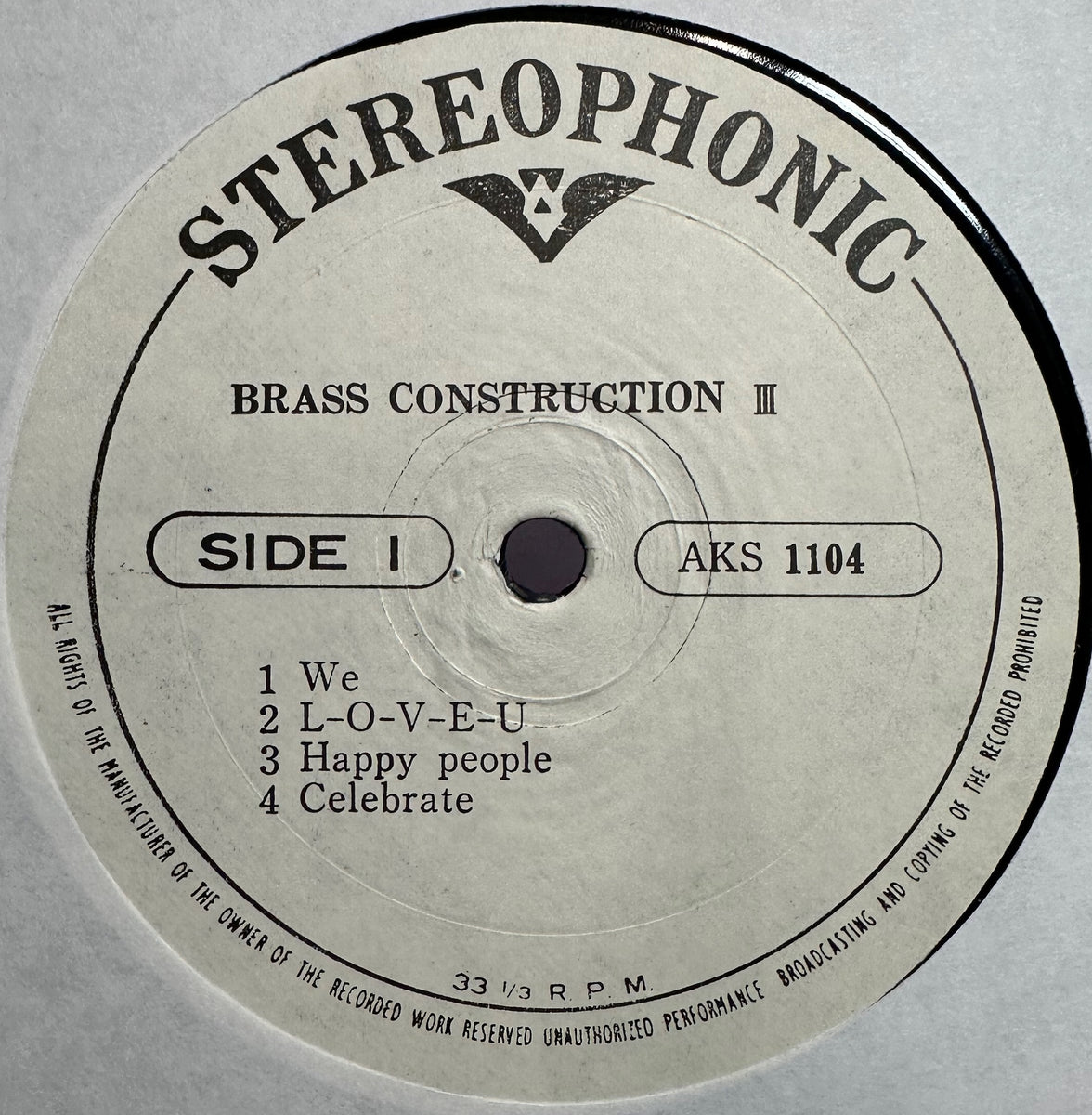 Brass Construction - Brass Construction III - VG+ LP Record 1977 Stere ...