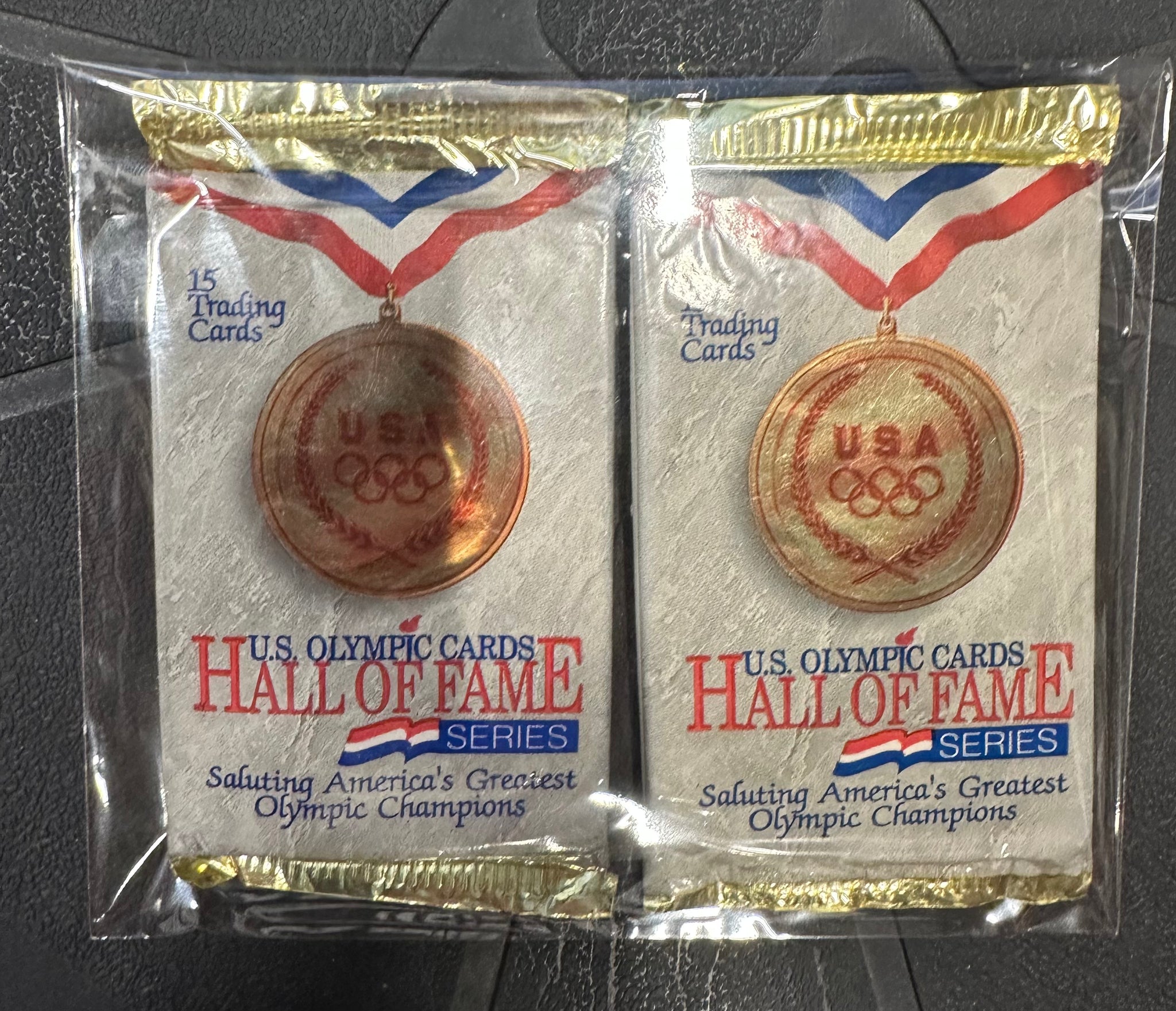 (2) Packs - 1991 IMPEL USA Olympic Hall Of Fame Trading Card - 15 Card ...