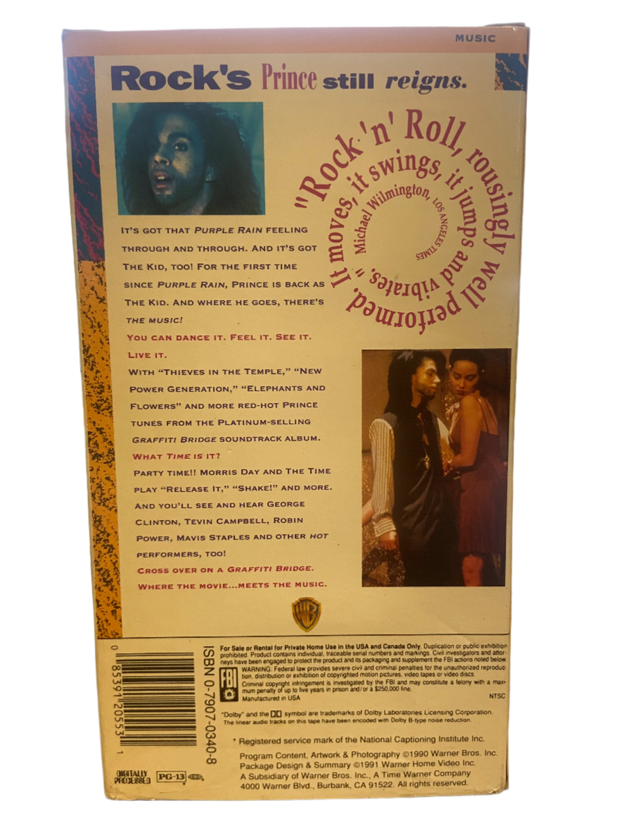 Prince - Graffiti Bridge (1990) - Used VHS 1991 Warner Brothers Tape ...