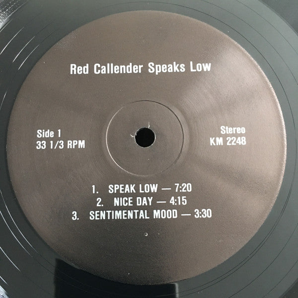 Red Callender – Speaks Low (Collectors Edition) (1957) - VG+ LP Record ...