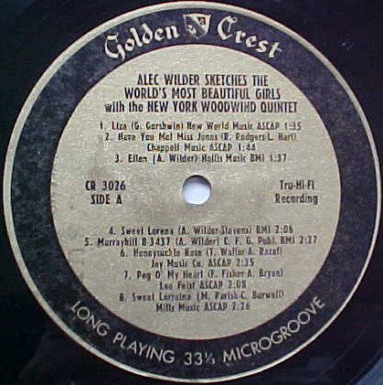 New York Woodwind Quintet - Alec Wilder Sketches The World's Most Beau ...