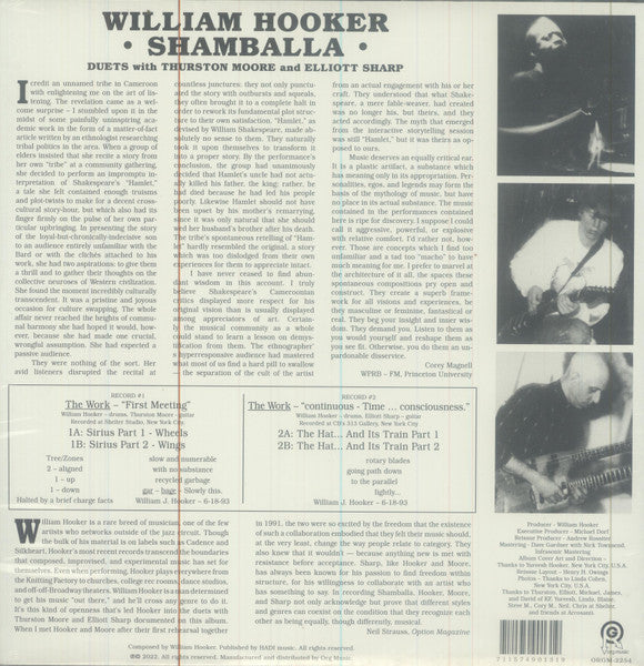 William Hooker, Thurston Moore And Elliott Sharp – Shamballa (Duets 19 ...