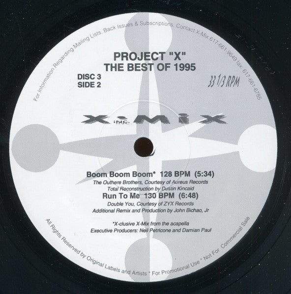 Various - Project "X" Best Of 1995 (Disc Three Of Three) - VG+ EP Reco ...