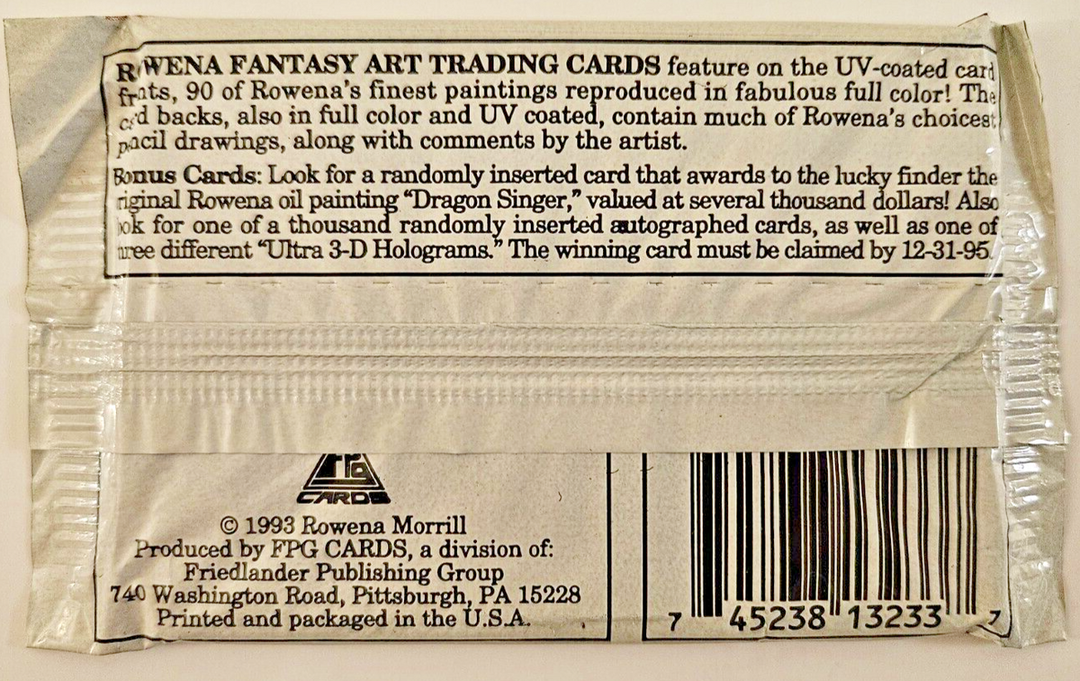 (1) One Pack - FPG 1993 Rowena Fantasy Art Trading Card - 10 Cards ...