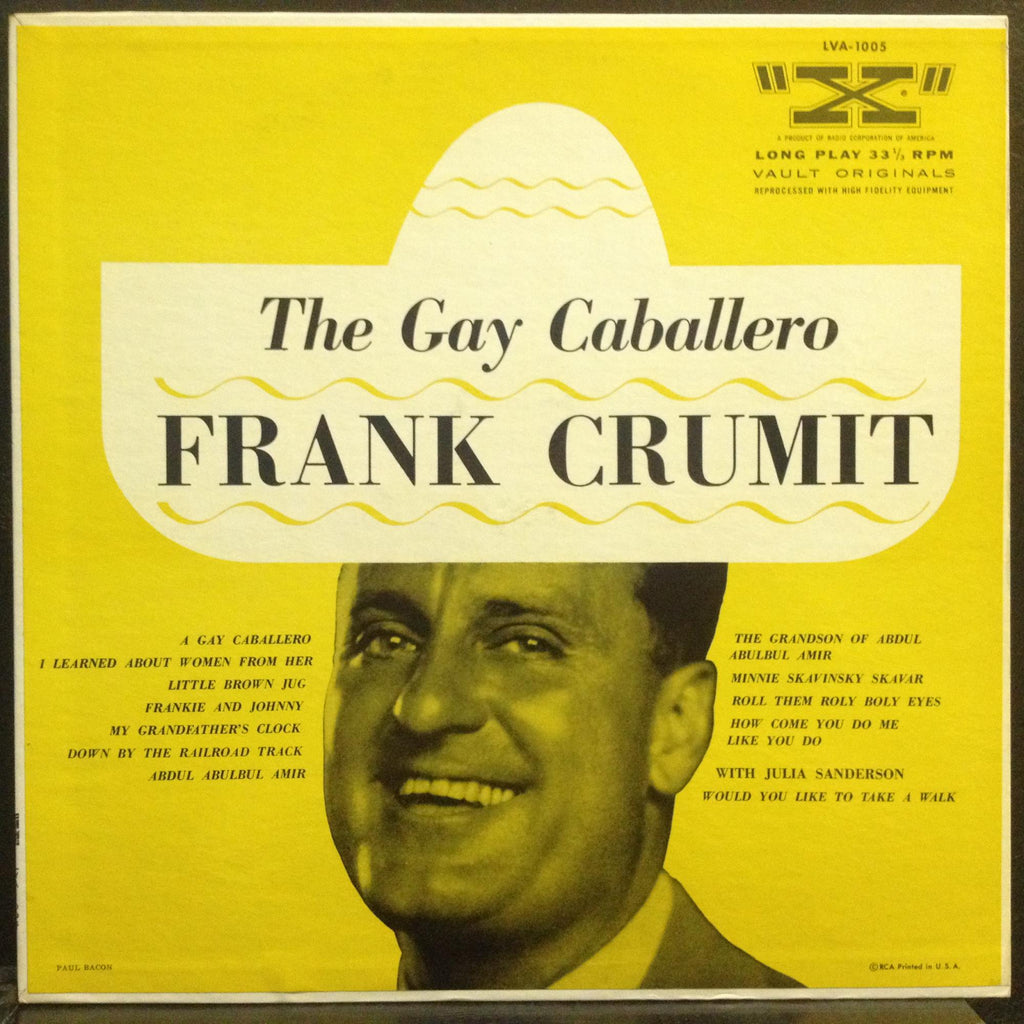 FRANK CRUMIT the gay caballero LP VG+ LVA-1005Mono 1s1s 1st Vinyl 1955 ...