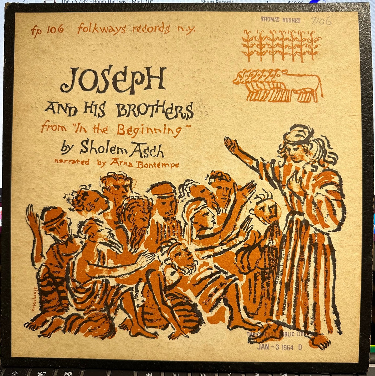 Sholem Asch, Arna Bontemps – Joseph And His Brothers - VG 10" LP Recor ...