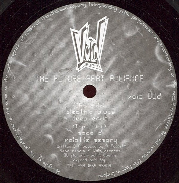 The Future Beat Alliance – Mode 2 - New 12" Single Record 1996 Void UK ...