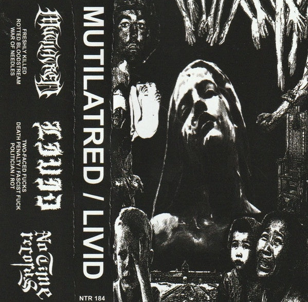 Livid / Mutilatred – Split- New Cassette 2020 No Time USA Tape - Power ...