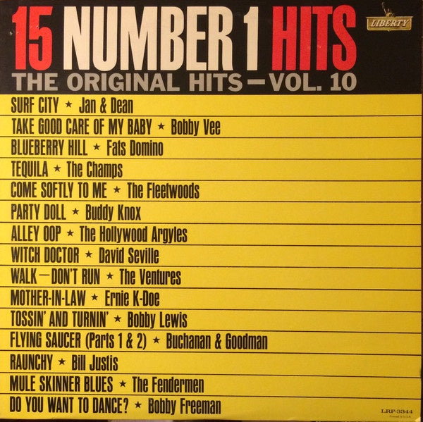 Various – 15 Number 1 Hits / Original Hits Vol. 10 - Mint- LP Record 1 ...