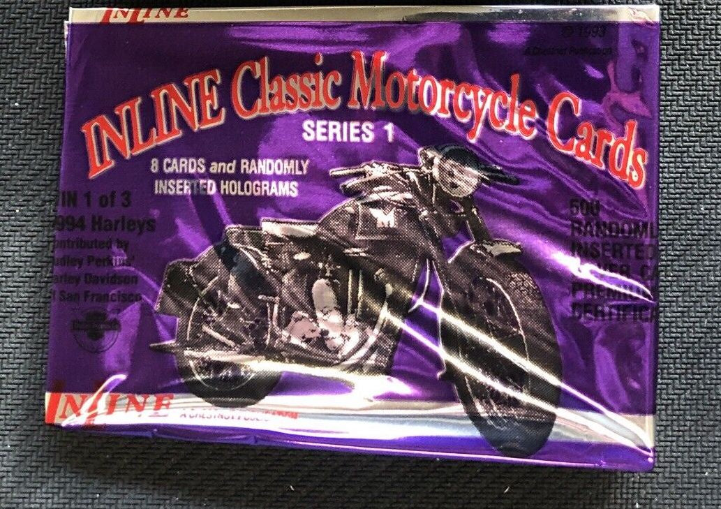 One (1) Pack Inline Classic Motorcycle 1993 Trading Card 8 Cards Vinta ...